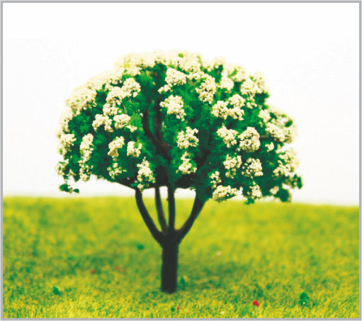 8cm White Custom Miniature Model Trees In Hand Made