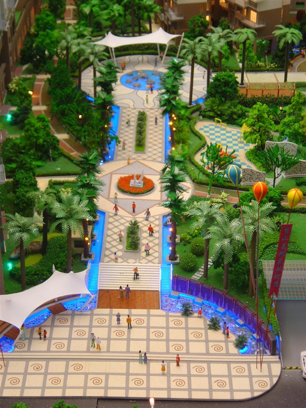 Acrylic Lighting Scale Model Scenery For Urban development Model Layout