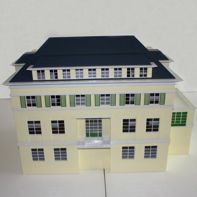 Commercial Building Miniature Architectural Models Layout Wood Base