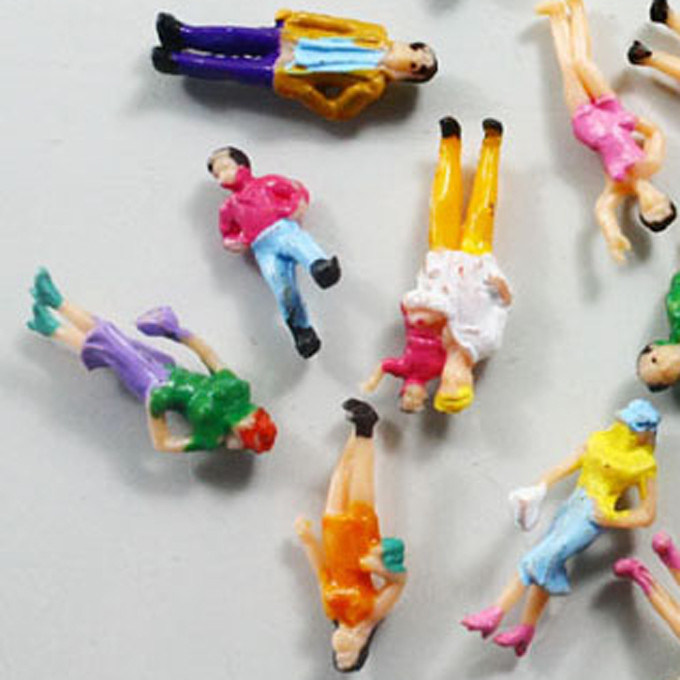 Female / Male Architectural Scale Model People , Painted People Figure ...