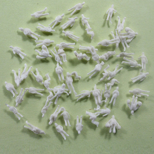 1:200 Architectural Scale Model People , Standing / Sitting White ...
