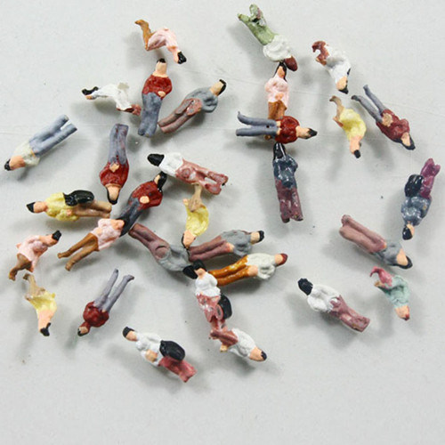 Outdoor Plastic Architectural Scale Model People Painted Figures 1/300 ...