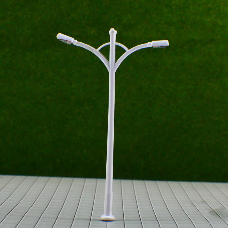 RB100- 6V Two-headed Street Plastic Model Lamppost for Train Track ...