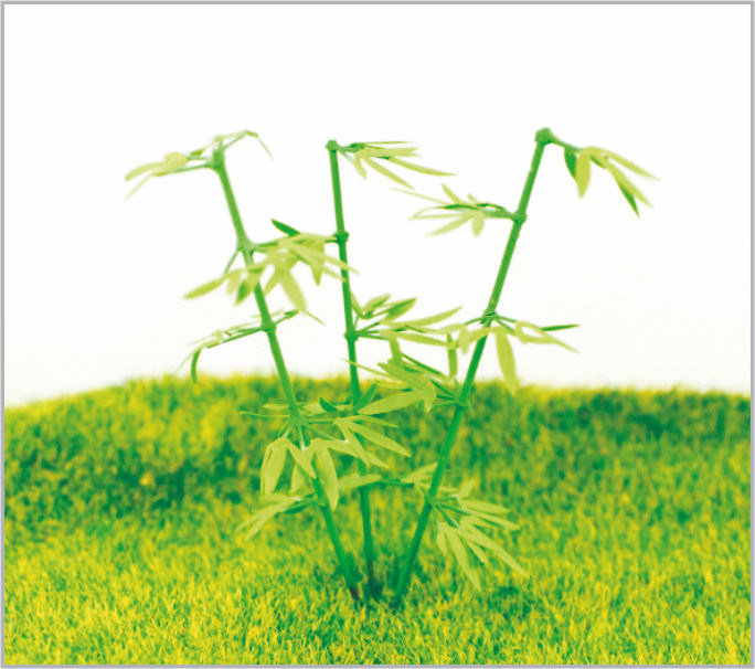 TZ300 N Gauge Train Layout Miniature Model Trees Roadside Green Bamboo ...