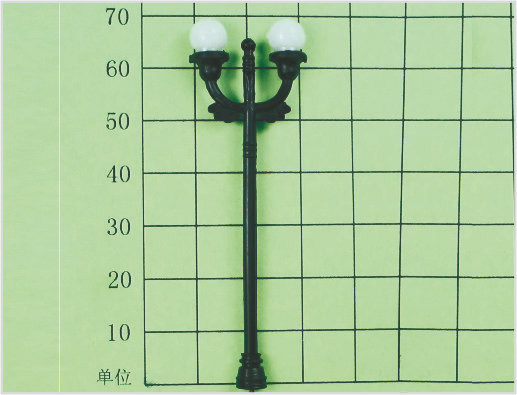 T9 Custom Two-headed Street Plastic Model Lamp Post for Railroad ...