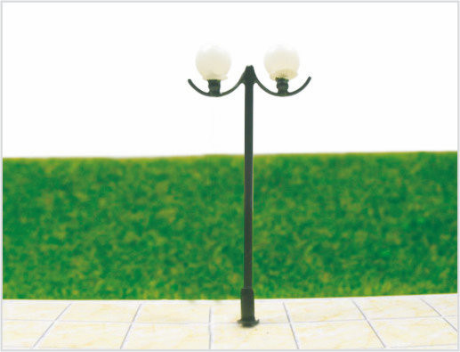 T76 Custom 6V Two-headed Street Plastic Model Lamp Post for Railroad ...